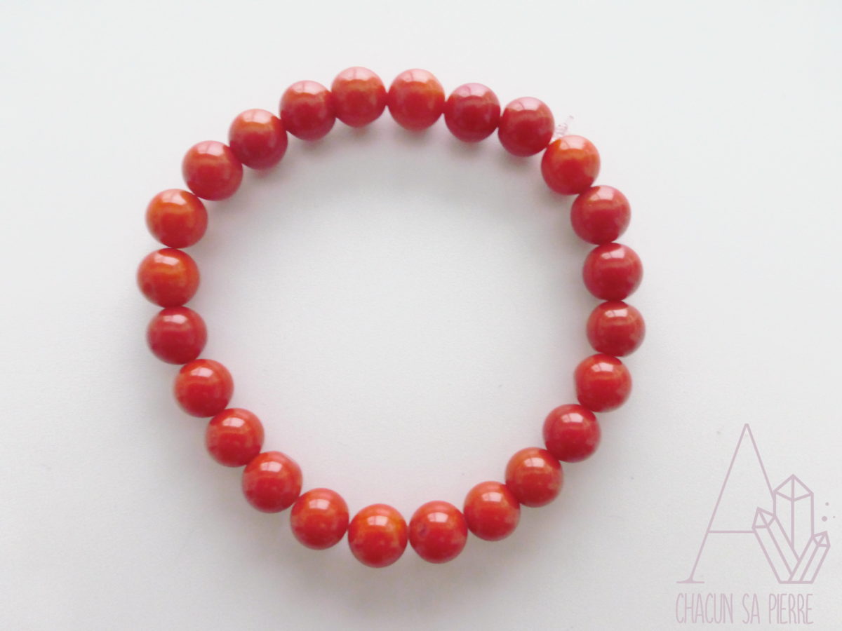 corail rouge bracelet boules | A Chacun sa Pierre