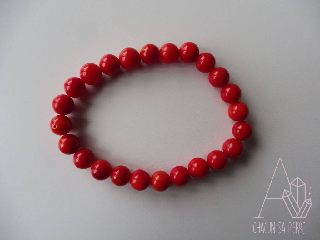 corail rouge bracelet 8mm | A Chacun sa Pierre